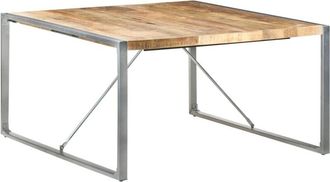 vidaXL Vidaxl - Table de salle &agrave; manger 140x140x75 cm Bois de manguier brut