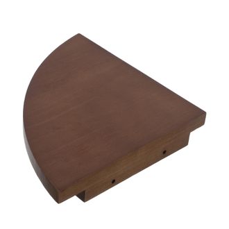 BESPORTBLE NUOBESTY F&auml;cherf&ouml;rmiges Eckregal aus Massivem Gummibaumholz 18X18cm Schwebendes Wandregal f&uuml;r K&uuml;che Wohnzimmer und Schlafzimmer Platzsparendes Dreieck