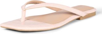 Amazon Essentials Damen Thong Sandals, Hellrosa Krokodilimitat, 37.5 EU