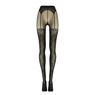 Wolford Passion Flower Strumpfhose - - Underwear - Damen - Schwarzk - XS