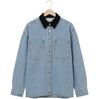 Edited Amber Shirt - - Blouses & Shirts - Damen - Blau - M