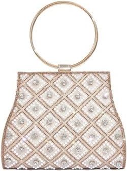 Generic Sacs &agrave; main en strass - Sacs de soir&eacute;e - Avec pierres - Pour femme, Gold3., Taille unique
