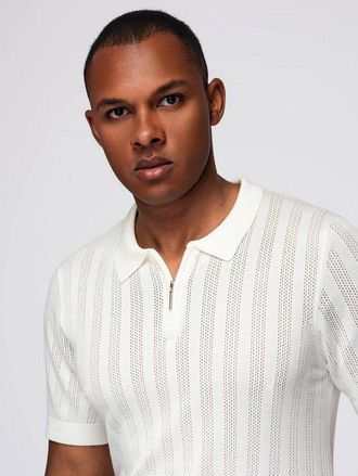 Ombre Poloshirt Luftiges Design Herren-Poloshirt mit Rei&szlig;verschluss am Halsausschnitt