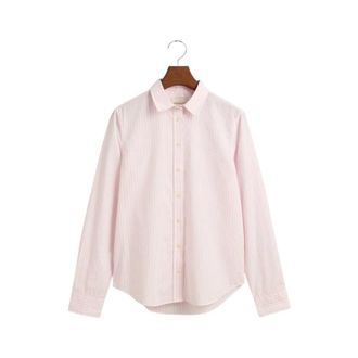 GANT Regular Fit Gestreiftes Popeline-Hemd - - Blouses & Shirts - Damen - Rosa - M