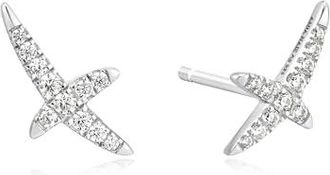 Ania Haie Boucles doreilles Heart Hunter pour femme en argent sterling 925, serties de 22 zircones, taille 11,5 mm, avec emballage cadeau