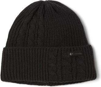 Columbia Agate Pass Bonnet en Tricot torsad&eacute;, Noir, Taille Unique Femme