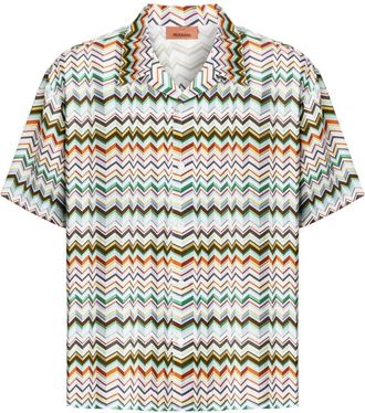 Missoni Homme, Chemises, Multicolore, Taille: S Bowling Shirt