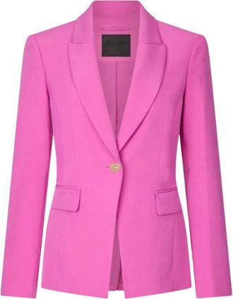 Liu Jo Femme, Vestes, Rose, Taille: 44 FR Blazer ajust&eacute;