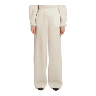 Marella Wide Pantalons - Femme - Pantalons - Beige - Taille: 38 FR