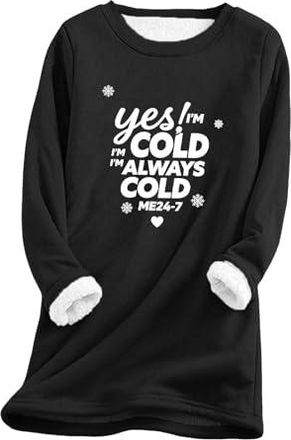 Generic sous Pull Femme Haut Thermique Femme sous Pull Thermique Femme Doux Glamour D&eacute;bardeur Thermique &Eacute;pais Col Rond en Polyester Top Chaud Et Tendance pour