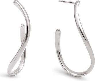 Singularu Brisa Ohrringe. Edelstahl mit silberfarbener Beschichtung. Schmuck für Damen