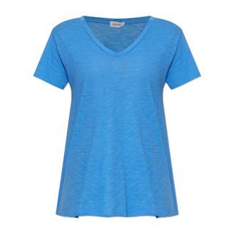 American Vintage Femme, Tops, Bleu, Taille: 42 FR Jacksonville V-neck T-shirt