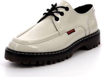 Kickers Decklow, Derbies Femme, Blanc Casse Vernis, 38
