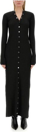 The Attico Femme, Robes, Noir, Taille: 36 FR Long Ribbed Cardigan