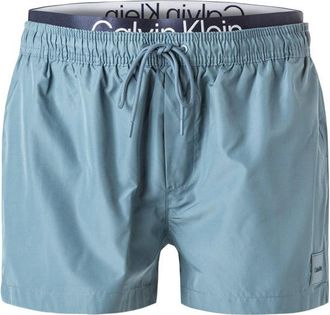 Calvin Klein Herren Badeshorts blau Mikrofaser unifarben