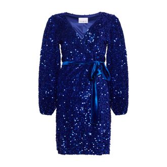 Noella Teagan Wickelkleid in Marineblau/Blau