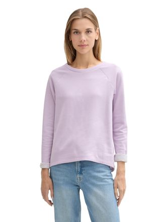 Tom Tailor Damen Longsleeve mit Knopfleiste am Rücken, 13242 - Purple Dreams, M
