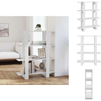 vidaXL Vidaxl - B&uuml;cherregal/Raumteiler Wei&szlig; 100x30x123,5 cm - Bucherregal - Holzregal - Raumteiler - Etagenregal - Wei&szlig;es Regal
