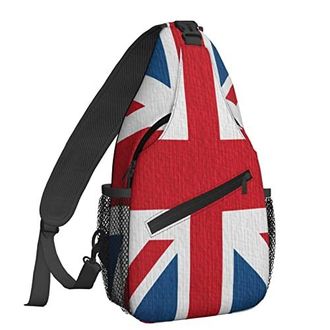 Generic Drapeau Britannique Sacoche Bandouliere D&eacute;contract&eacute; Sling Bag L&eacute;ger Sac Banane Pour Randonn&eacute;e Cyclisme Sport