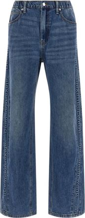 Alexander Wang Femme, Jeans, Bleu, Taille: W27 Jeans Logo Gaufr&eacute;