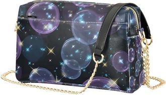 Mnsruu Sacs à bandoulière pour femme, sac à main en cuir avec motif bulles