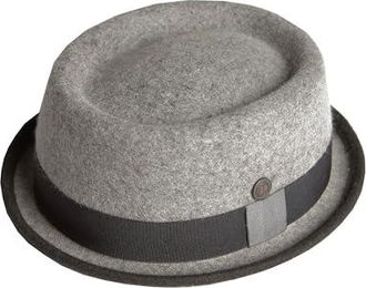 Dasmarca Chapeau porkpie dhiver en feutre de laine, smoke, S