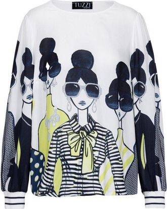 Tuzzi Nero Klassische Bluse mit elastischen B&uuml;ndchen