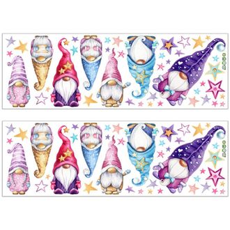 FOMIYES 2 Satz Sternen Wandtattoo Zwerg Wandaufkleber Abziehbar Selbstklebend f&uuml;r Kinderzimmer Babyzimmer Fenster T&uuml;ren