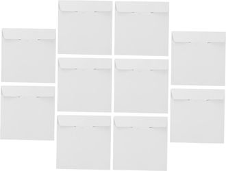 Garneck 10 Stück Weiße Papphüllen für CDs und DVDs Beschreibbare Aufbewahrungstaschen Schützende Vinyl Record Jackets Multifunktionale CD DVD Lagerung und Ver