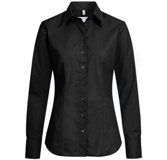 Greiff Langarmbluse Greiff Corporate Bluse BASIC Damen OEKO TEX pflegeleicht Marine 44