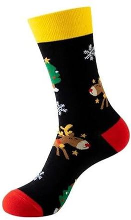 Generic Chaussettes Femme Chaussettes Chaudes Femme Chaussettes Thermiques Femme De Classique Unisexes Mi-Mollet D&eacute;contract&eacute;es Motifs F&ecirc;tes Anti-Stress Et R&eacute;c