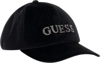 Guess Casquette Logo Strass - Femme - Accessoires - Noir - Taille: ONE Size