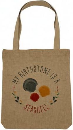 Fabulous Sac Shopping Tote Bag Aspect Lin - My Birthstone is a Shell Sea Water Beliefs Astrology - Sac de Courses Toile Epaisse 360g Beige Naturel Cabas Port&eacute; 