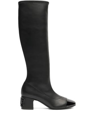 Casadei bottes en cuir 50 mm - Noir