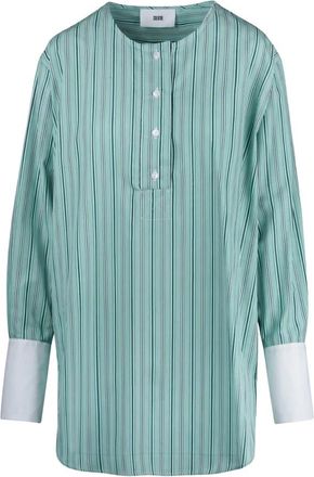 SOLOTRE Femme, Blouses et Chemises, Multicolore, Taille: 46 FR Camicia ABF a righe svasata