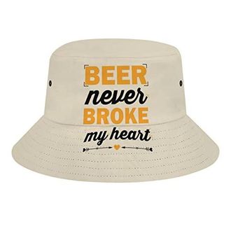Generic La Bière na Jamais Brisé Mon Coeur - 5 Bob Chapeau Mode Chapeaux De Pêcheurs Unisexe Casquettes Visières pour Loisirs Jardinier Été