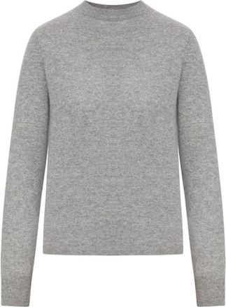 Max Mara Pull col rond en laine - Femme - Pulls - Gris - Taille: 42 FR