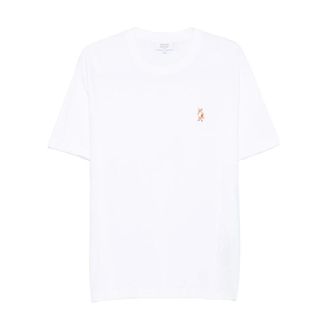 Maison Kitsuné Homme, Tops, Blanc, Taille: XL Blanc T-shirts et Polos en Soie & Nylon
