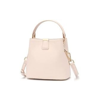 Generic Sac &agrave; bandouli&egrave;re en cuir pour femme, sac &agrave; main Hobo de taille moyenne, sac &agrave; main tendance avec poign&eacute;e sur le dessus, blanc, Medium