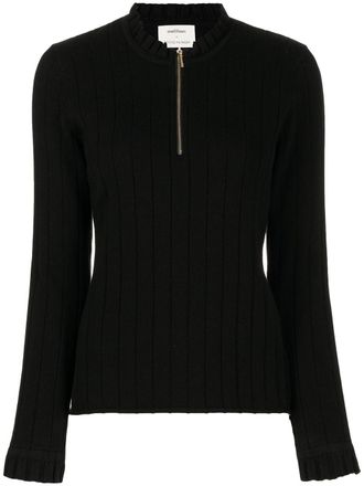 Onefifteen pull l&eacute;ger en maille nervur&eacute;e - Noir