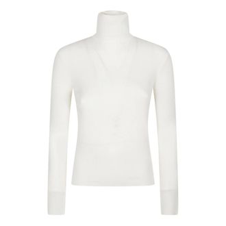 P.A.R.O.S.H. P.a.r.o.s.h., Femme, Pulls, Blanc, Taille: 38 FR Pull &agrave; col roul&eacute; et manches longues