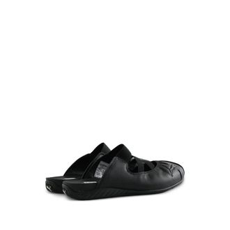 Puma Leather Slip-On Slip-On Flat - Black