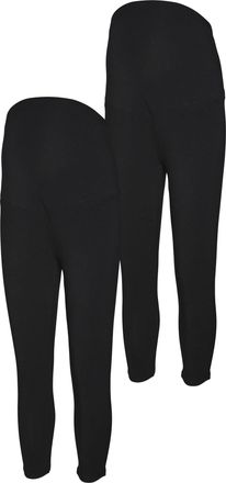 Mama Licious Damen Mlemma 3/4 Jrs Legging 2-p E. A., Schwarz, XL