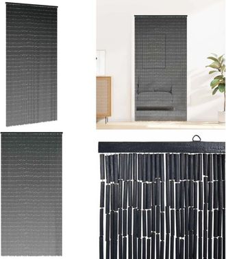 vidaXL Vidaxl - Rideau anti-insectes gris fonc&eacute; 100x220 cm bambou