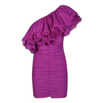Rotate Rotate Birger Christensen, Femme, Robes, Violet, Taille: 40 FR Robe Asymétrique en Mousseline