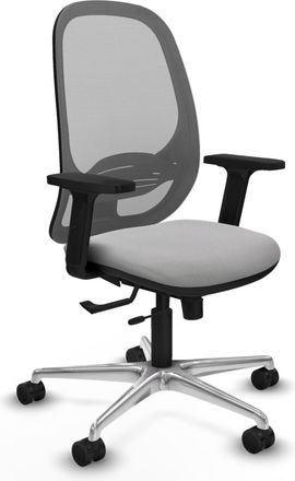 Piqueras y Crespo Schreibtischstuhl mit zylindrischen Armlehnen, h&ouml;henverstellbare Lendenwirbelst&uuml;tze, ausgestattet mit Syncro/Traslack und Schneideschaum, mit Rollen v