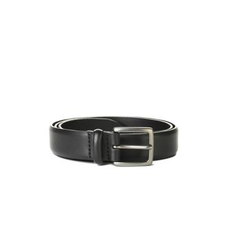 Orciani Geb&uuml;rsteter Lederg&uuml;rtel mit polierter Schnalle - - Accessories - Herren - Schwarzk - 100 CM
