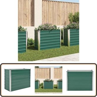 vidaXL Vidaxl - Lit surélevé de jardin Acier galvanisé 100x40x77 cm Vert - Jardinière - Bac De Plantation - Pot De Fleurs Extérieur - Jardin Vertical