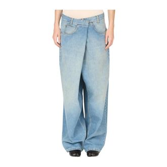 Maison Margiela Wrap Wide-Leg Jeans - - Jeans - Damen - Blau - W28
