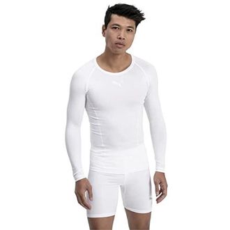 Puma Puma Mens Liga Baselayer Long Sleeve Tee, White, X-Large